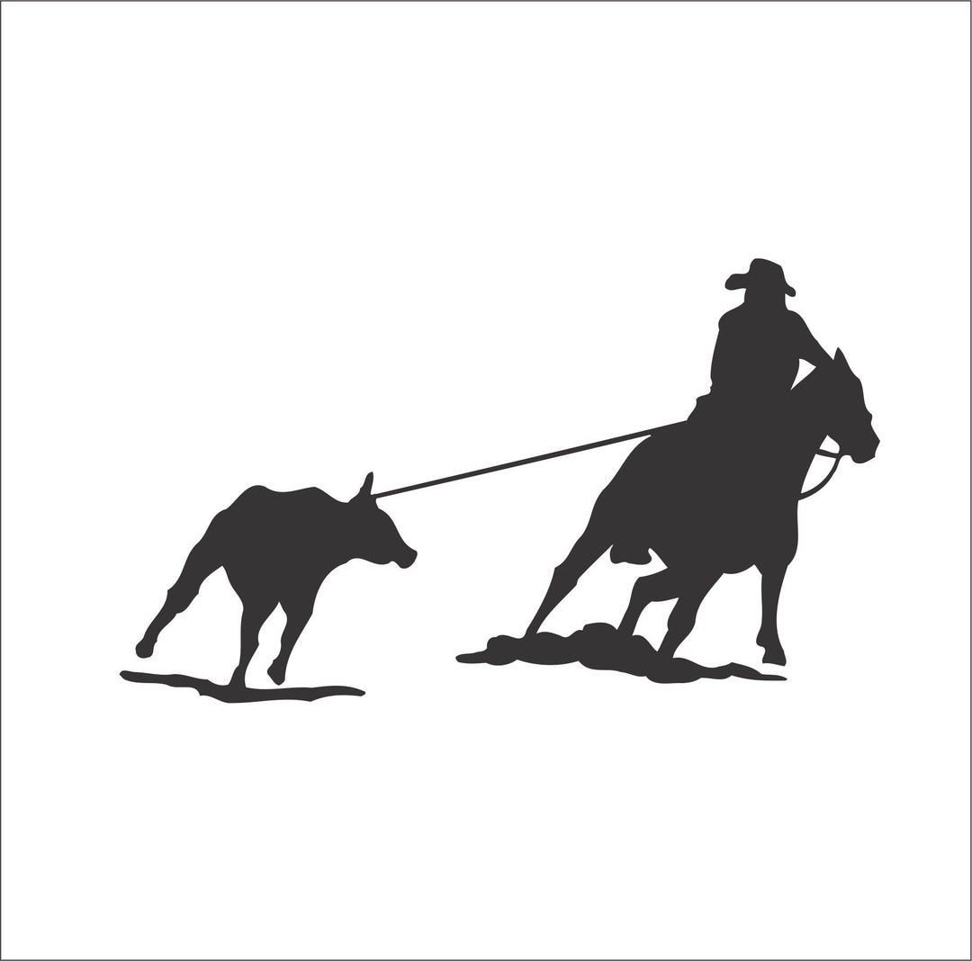 Rodeo Healer Steer Cattle Roping Calf Rope Horse Equine Events * Cut ...