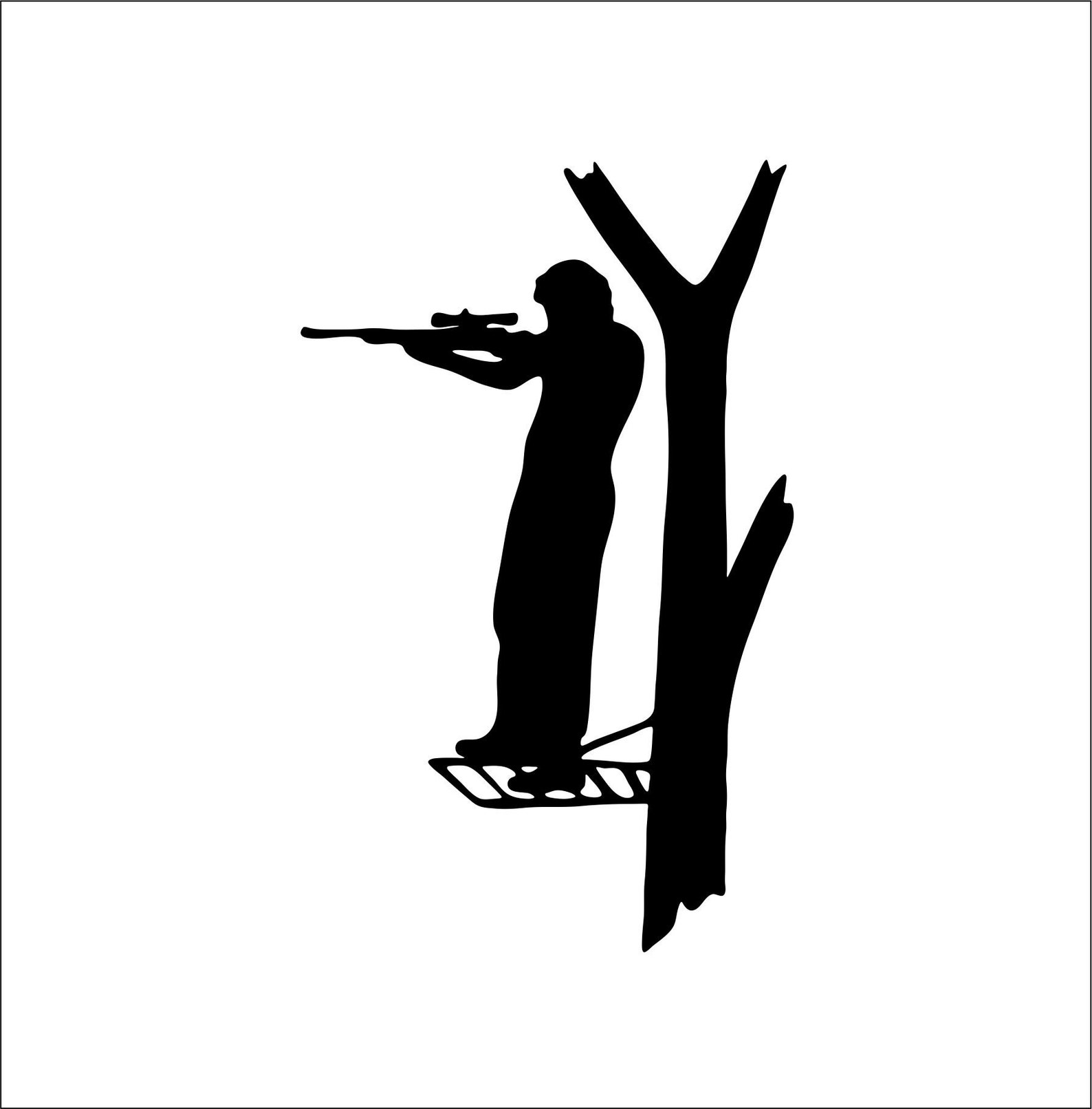 Hunting Stand 1 Rifle aiming Deer Stand Cut Sign Image | Etsy