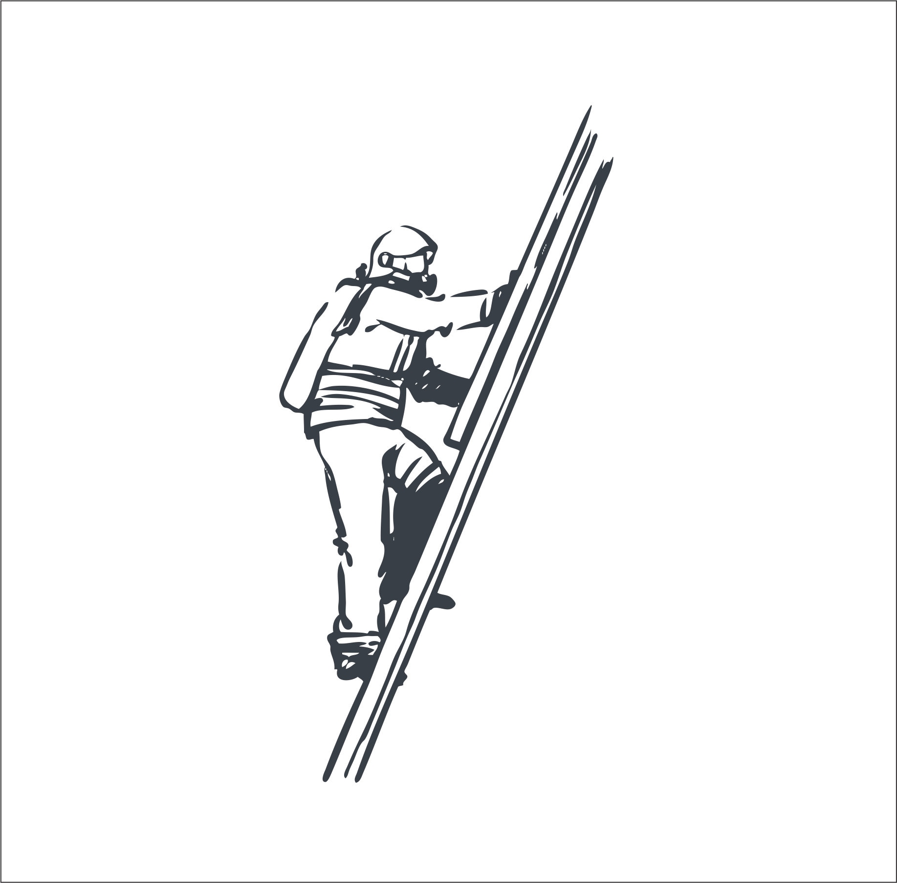 Firefighter Climbing Ladder Firefighter Rescue Fireman Put Fires Out ...