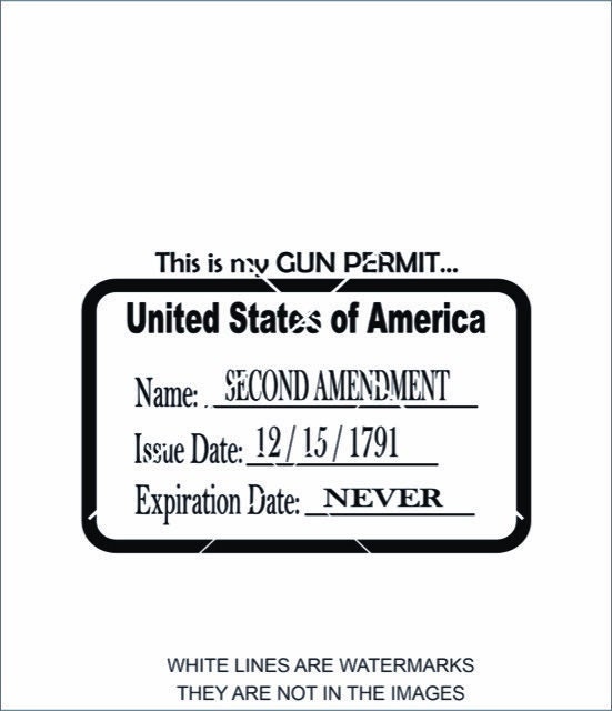 My Gun Permit 2nd Amendment Weapon Rights USA Gun Weapon - Etsy