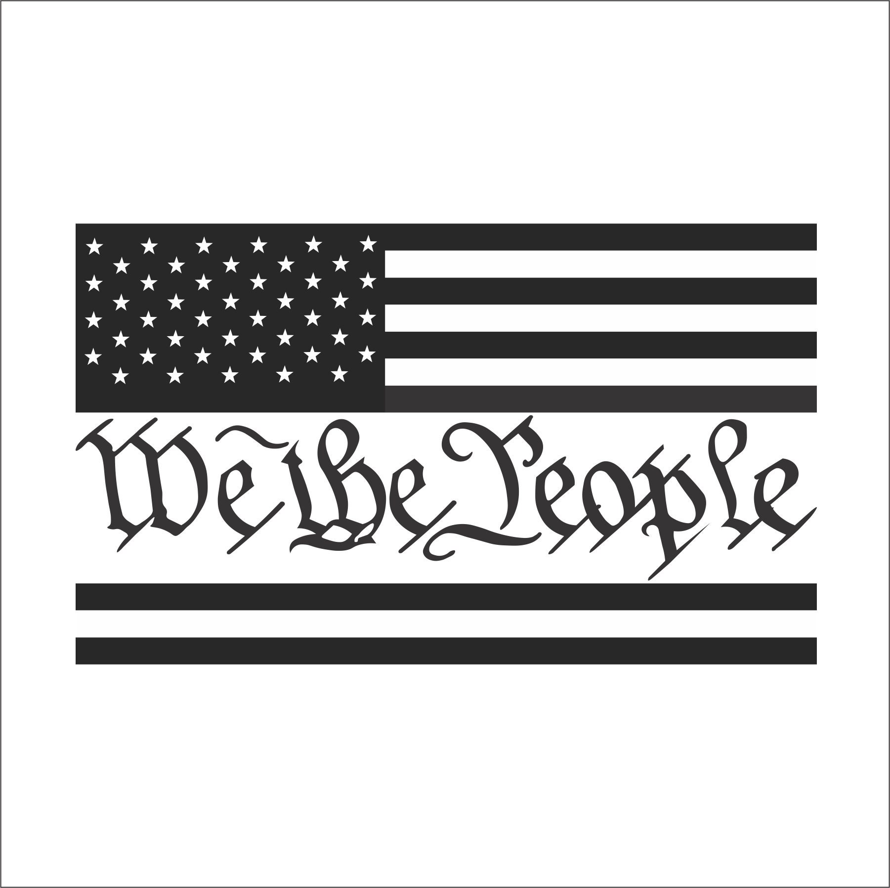 Monogram We the People Flag United States Military USA Justice ...