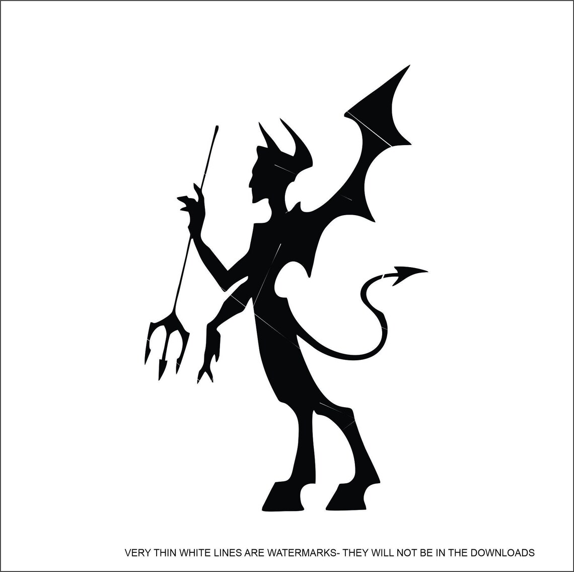 Devil Full Body Pitch Fork Lucifer Satan Evil Horns Demonic Spirits ...