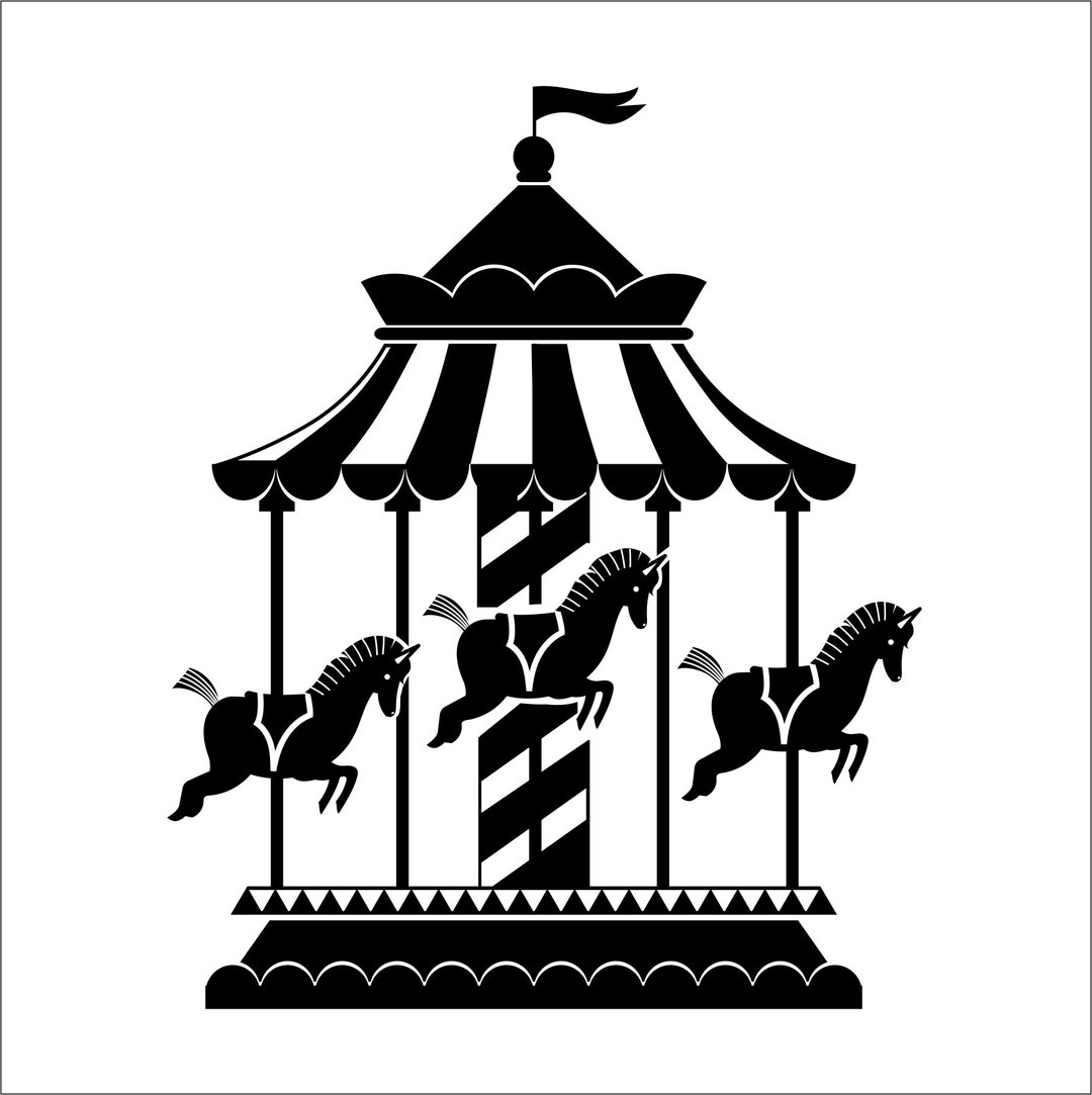 Carousel Merry Go Round Horse Circus Animals Carnival Amusement Park ...