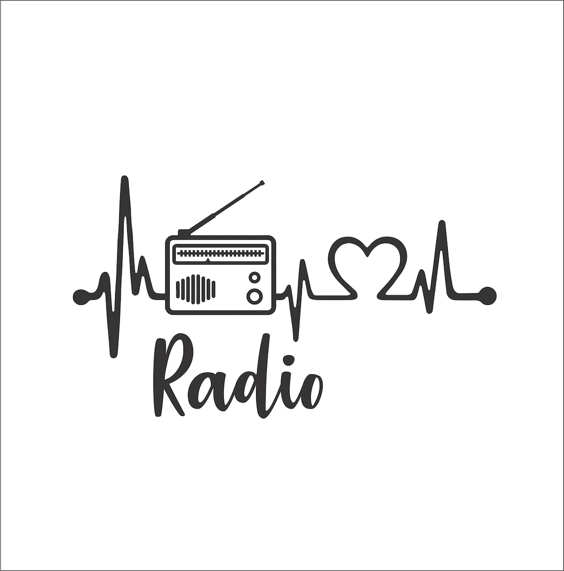 Radio Pulse Symbol Heart Rate Music Songs Boombox Radio Stations ...