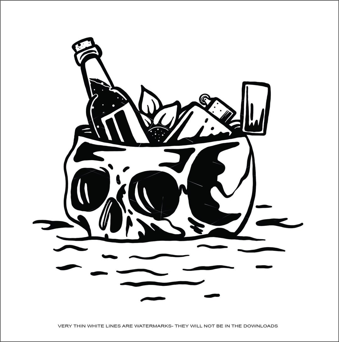 Skeleton Skull Floating Head Storage Lighter Beer Alcoholic Beverage ...