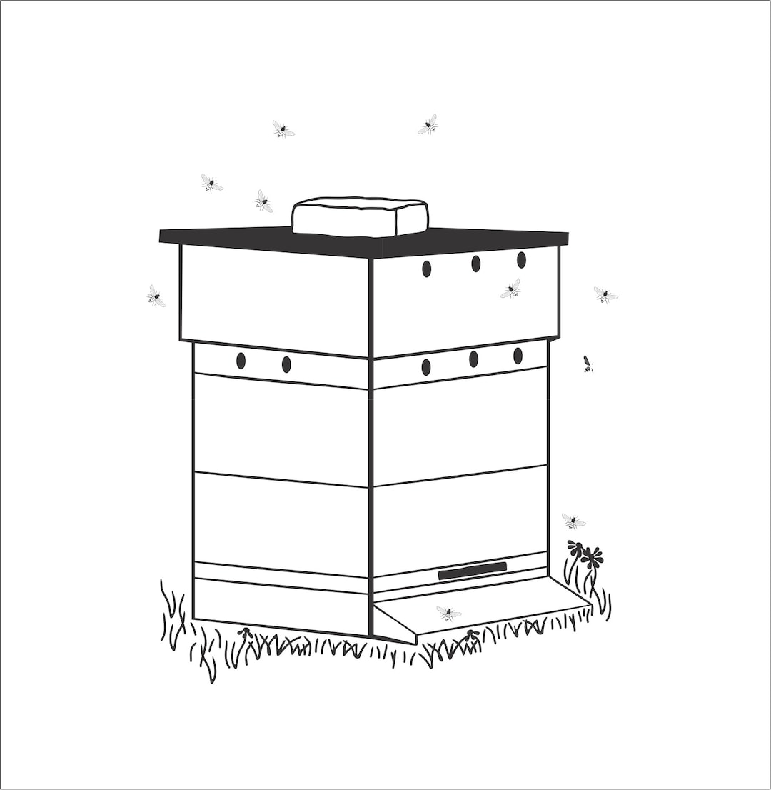 Beehive Box Beekeeper Honey Bee Collector Pollen Bee Colony * Cut Sign ...