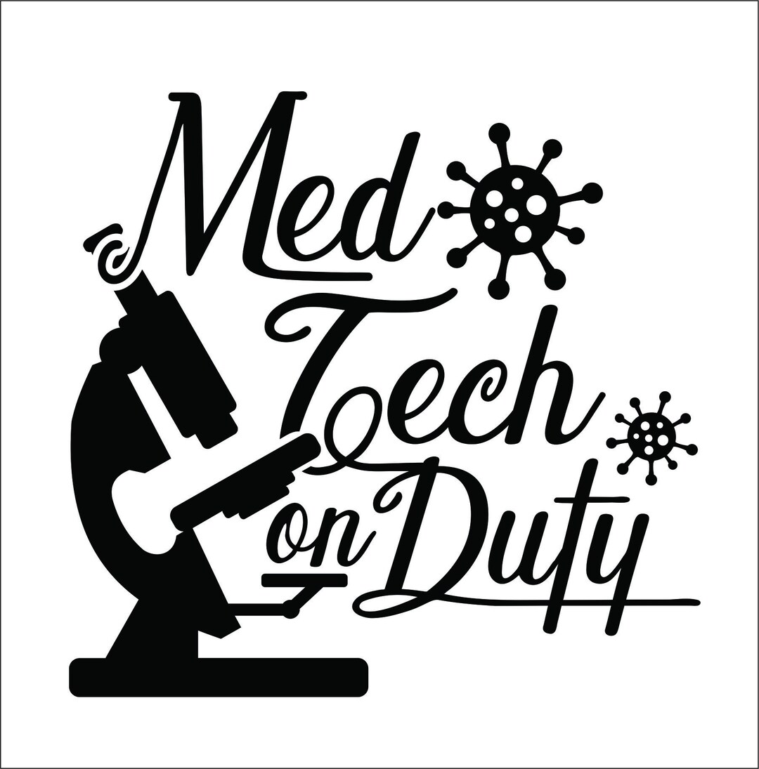 Med Tech on Duty Microscope Medical Lab Doctor Nurse * Clipart Digital ...