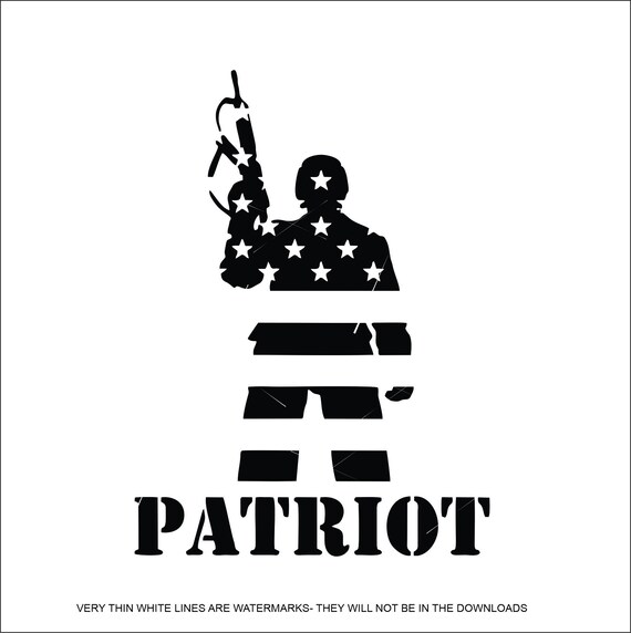 Patriot Man A Flag Person AR Rifle Gun Defend Against Enemies - Etsy UK