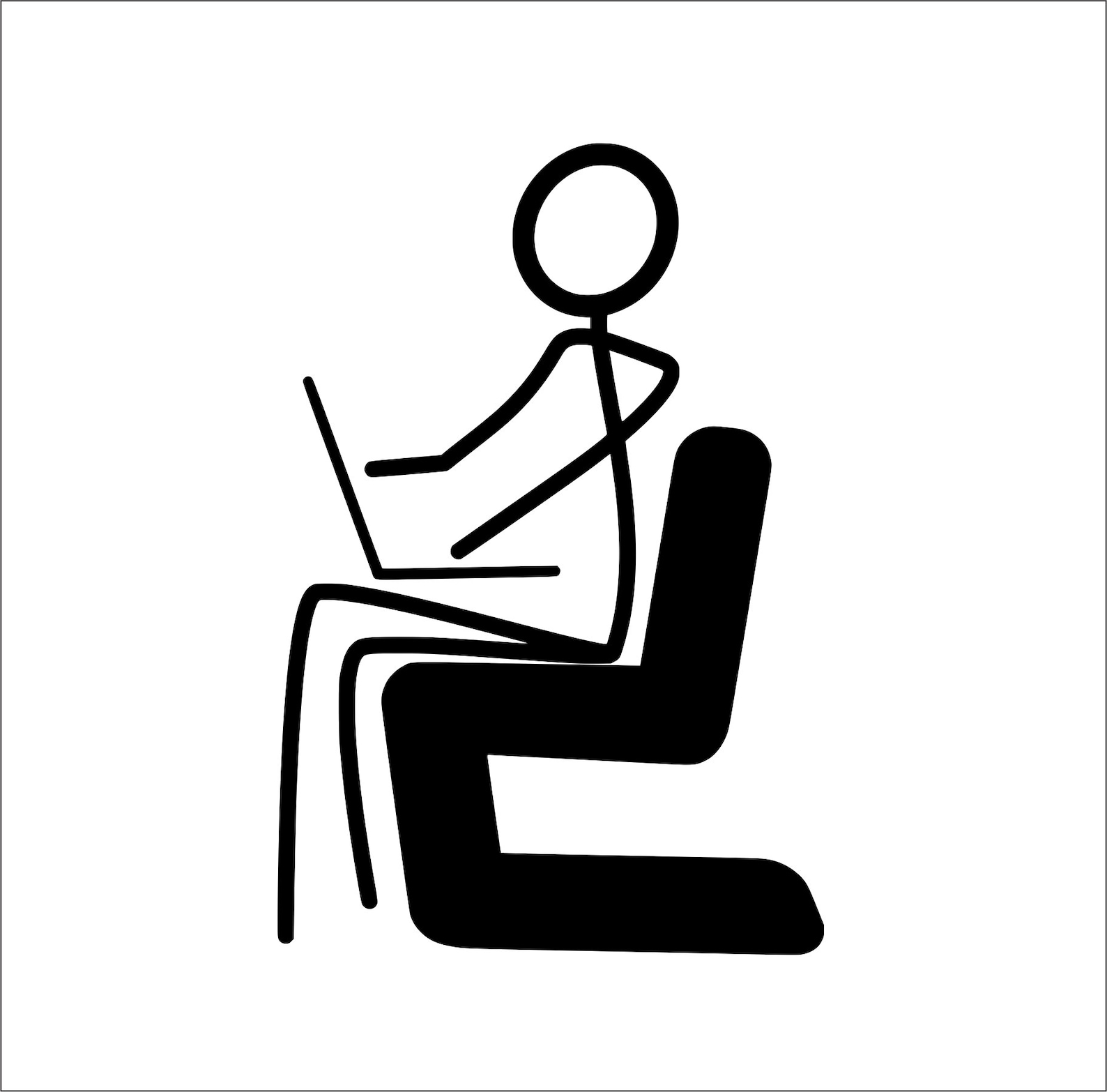 Laptop Stick Figure at Desk Notebook Computer PC Gaming Home - Etsy