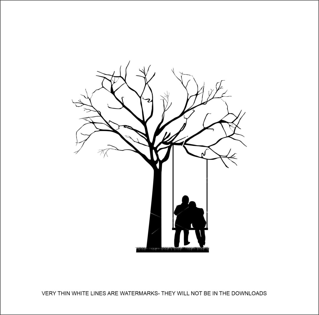 Simple Couple Sitting on Swing Under Tree Love Dating Romance Caring ...
