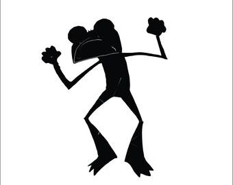 Simple Frog Clipart - Etsy