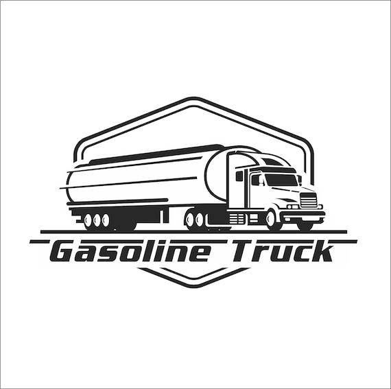 Gasoline Gas Truck Fuel Petroleum Tanker Tractor Trailer SVG | Etsy
