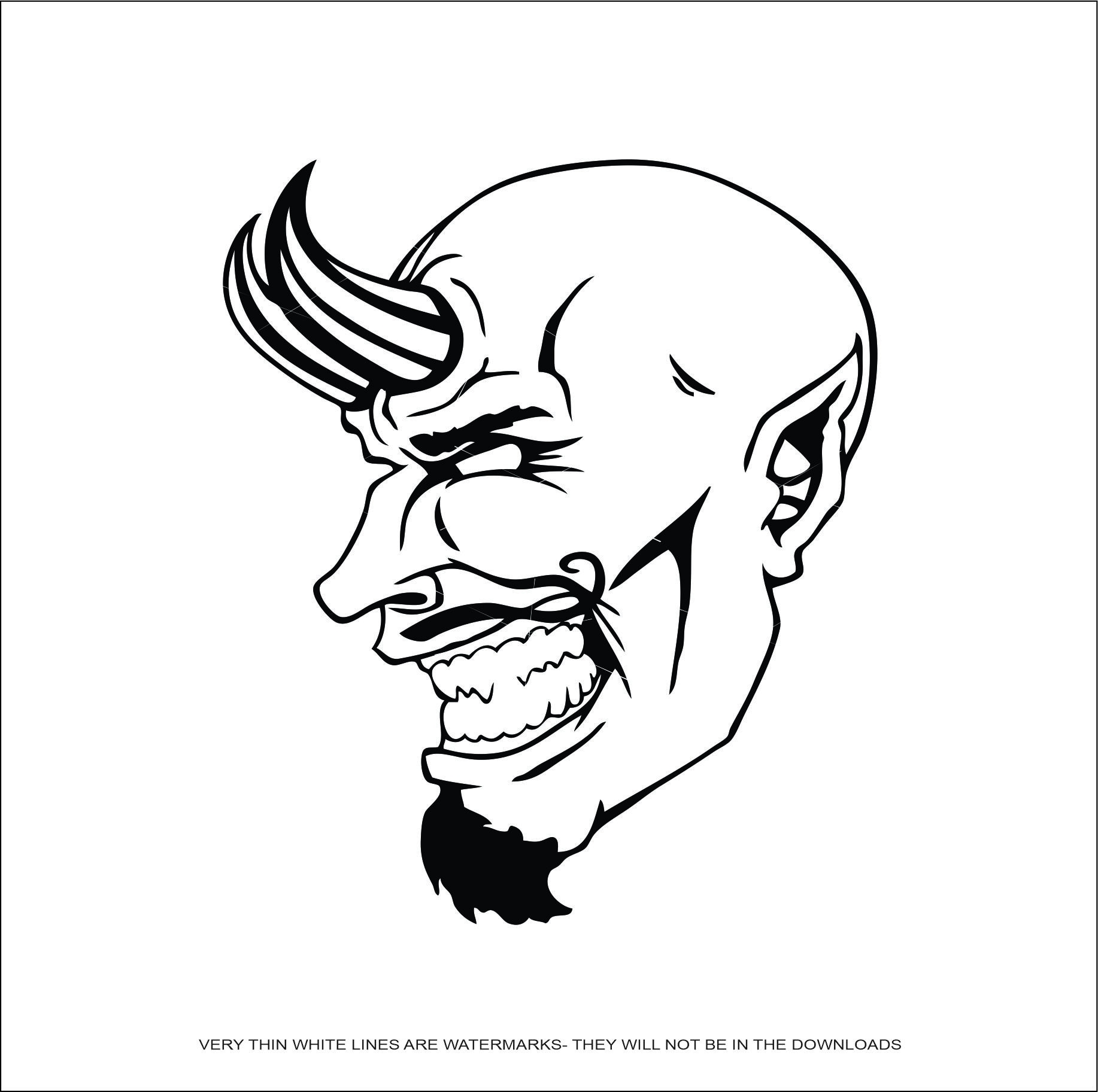 Evil Devil Face Drawings