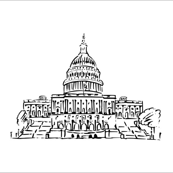 Capital Building Svg - Etsy