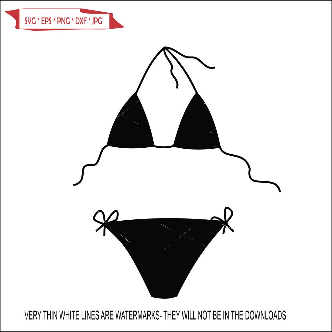 Simple Bikini Outfit Woman Swimsuit Beach Bathing Suit Swimming Clothes ...