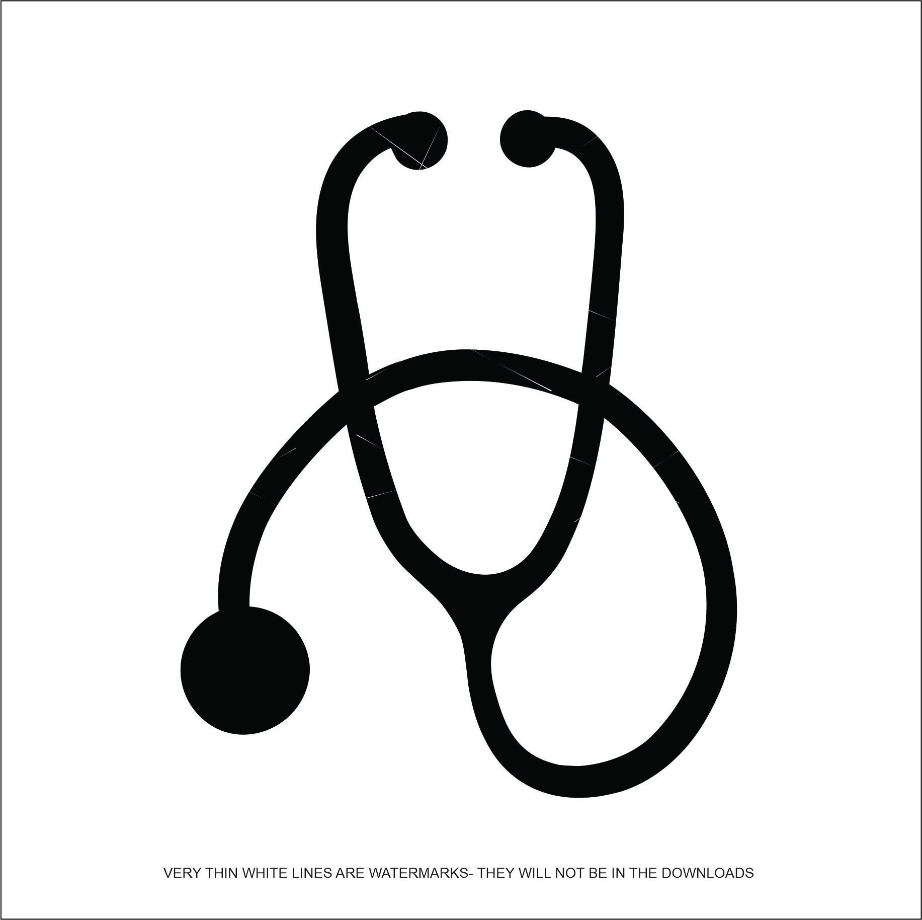 Nurse With Stethoscope Clipart