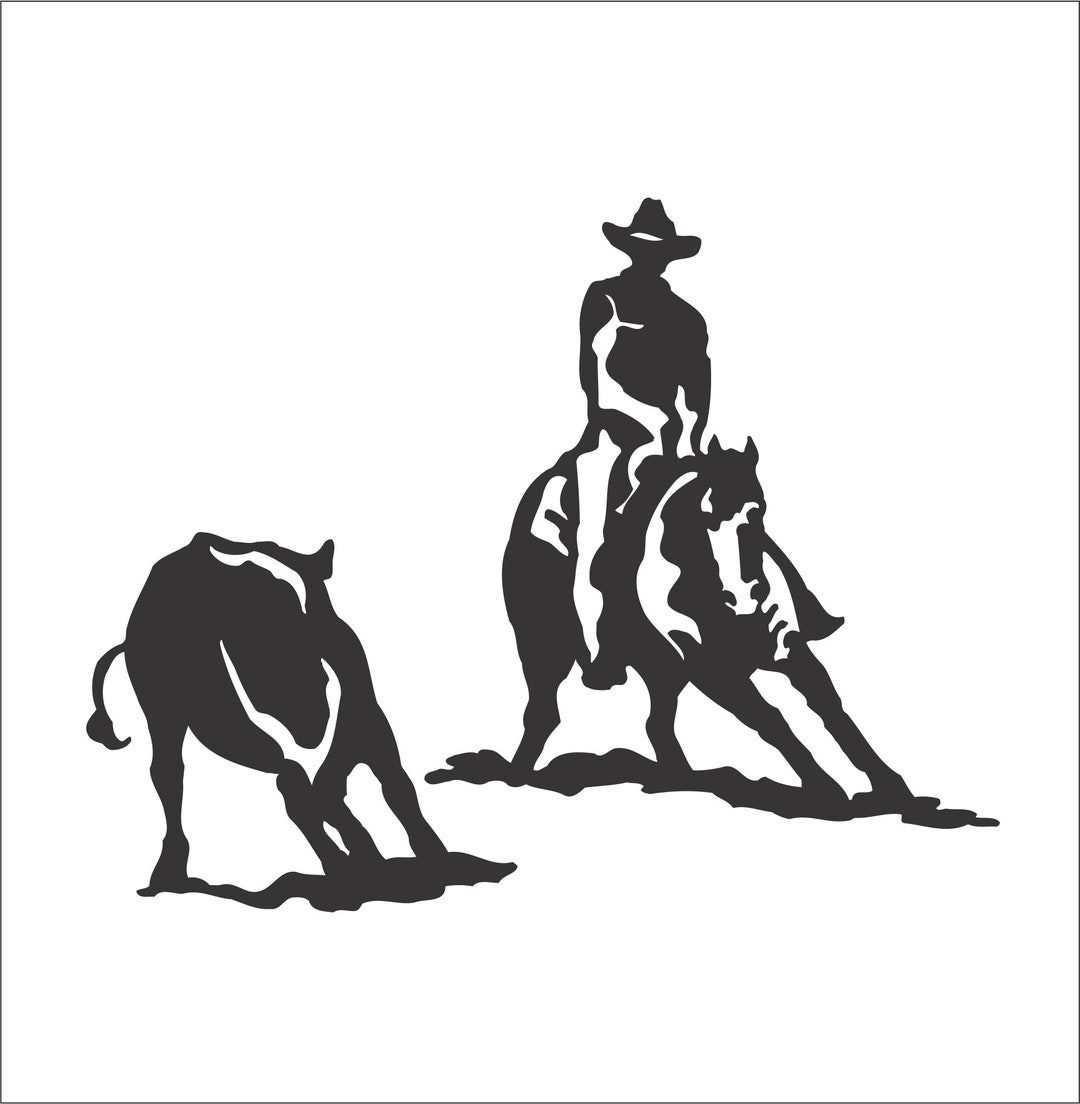 Rodeo Round up Header Heeler Ropes Cattle Horse Equine Events Cowboy ...