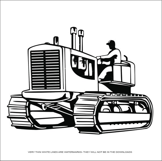 Tractor Continuous track Farming Machinery Soil Seed Planting | Etsy