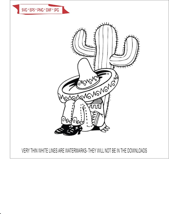 Sleeping Mexican Man Clipart