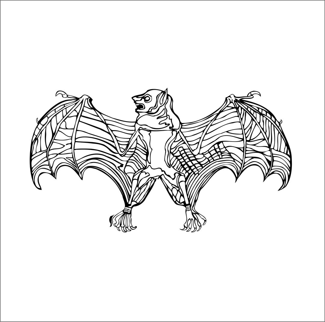 Detailed BAT Open Wings Mammals of the Order Chiroptera * Cut Sign ...