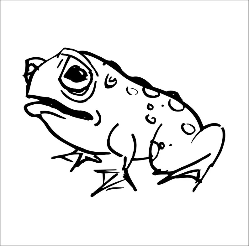 Such Sad Frog Toad Ribbit Pet Animal Legs Amphibians Cut - Etsy