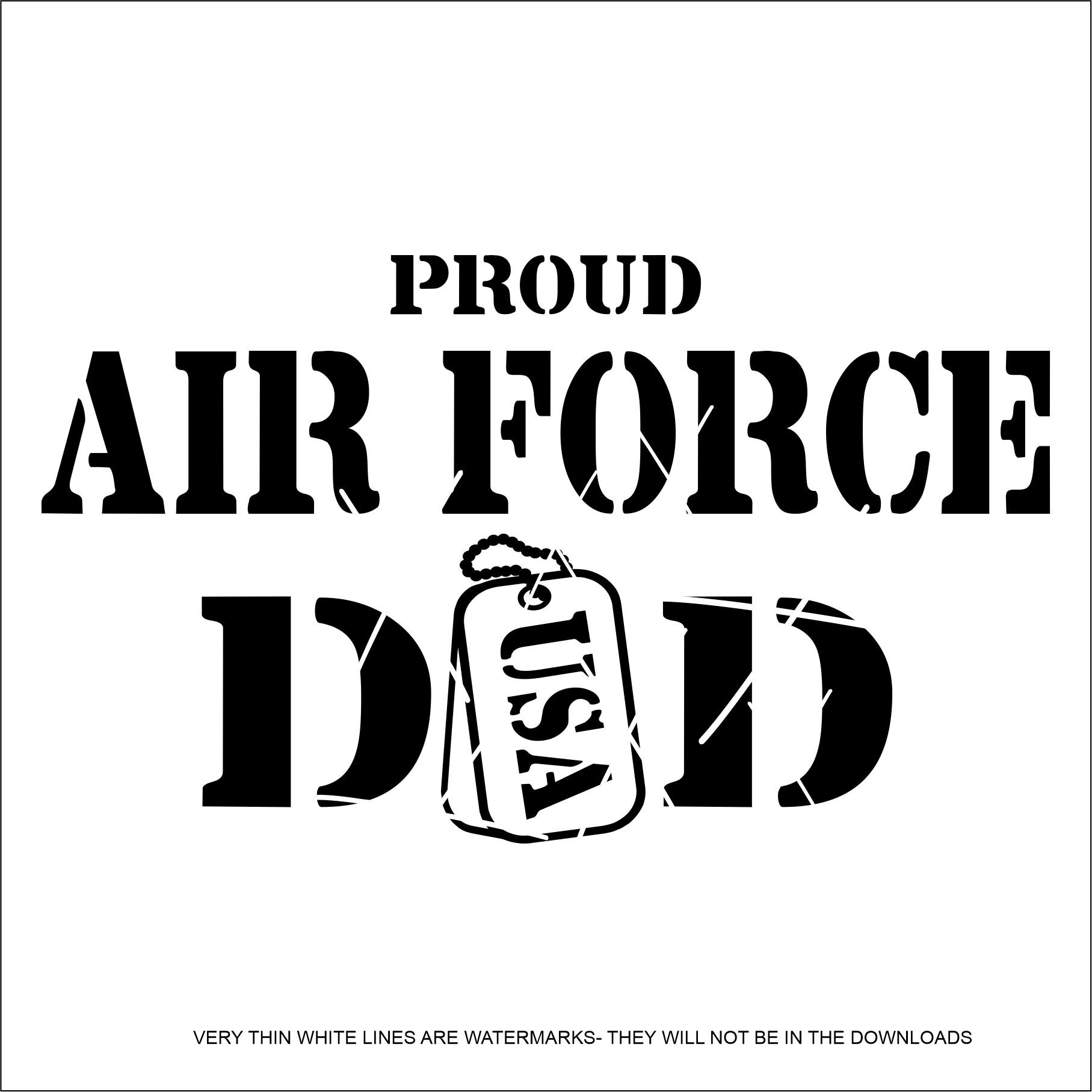 Dad Proud Air Force Soldier Military Branch Veteran Hero Daddy | Etsy