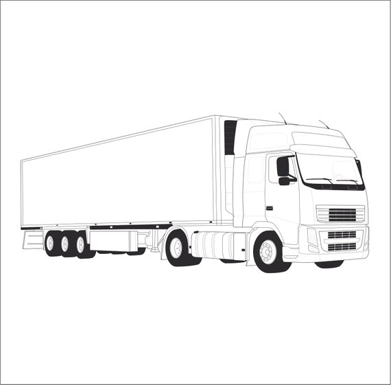 Semi Truck Cab Outline