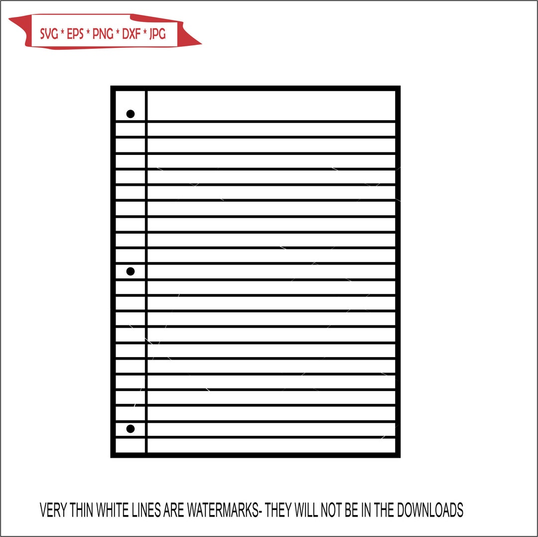 Ruled Notebook Lined Sheet Paper School Office 3 Ring Supplies * Print ...