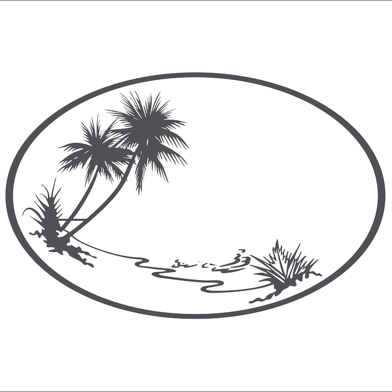 Oval Beach Art - Etsy