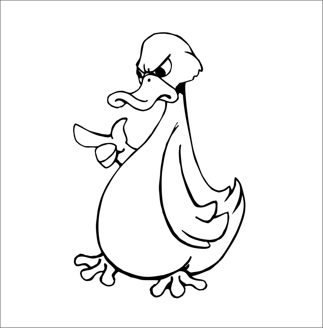 Duck Point Finger as Gun Cartoon Fictional Ducks Aquatic Birds Funny ...