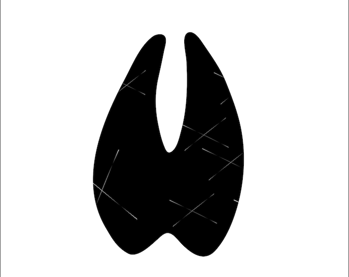 Deer Hoof Print Vector .eps, .svg, .dxf & 1 .png Vinyl Cutter Ready, T ...