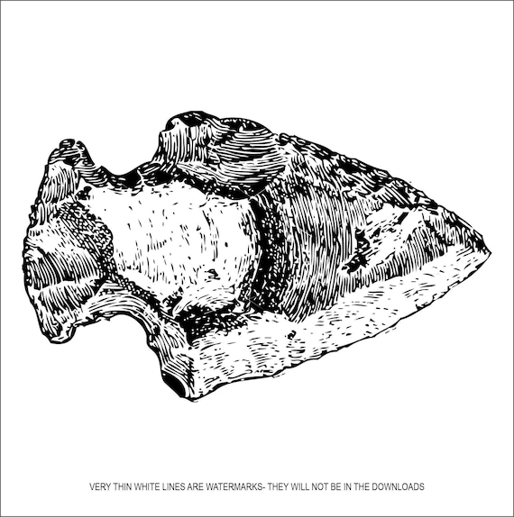 Indian Arrowhead Drawing