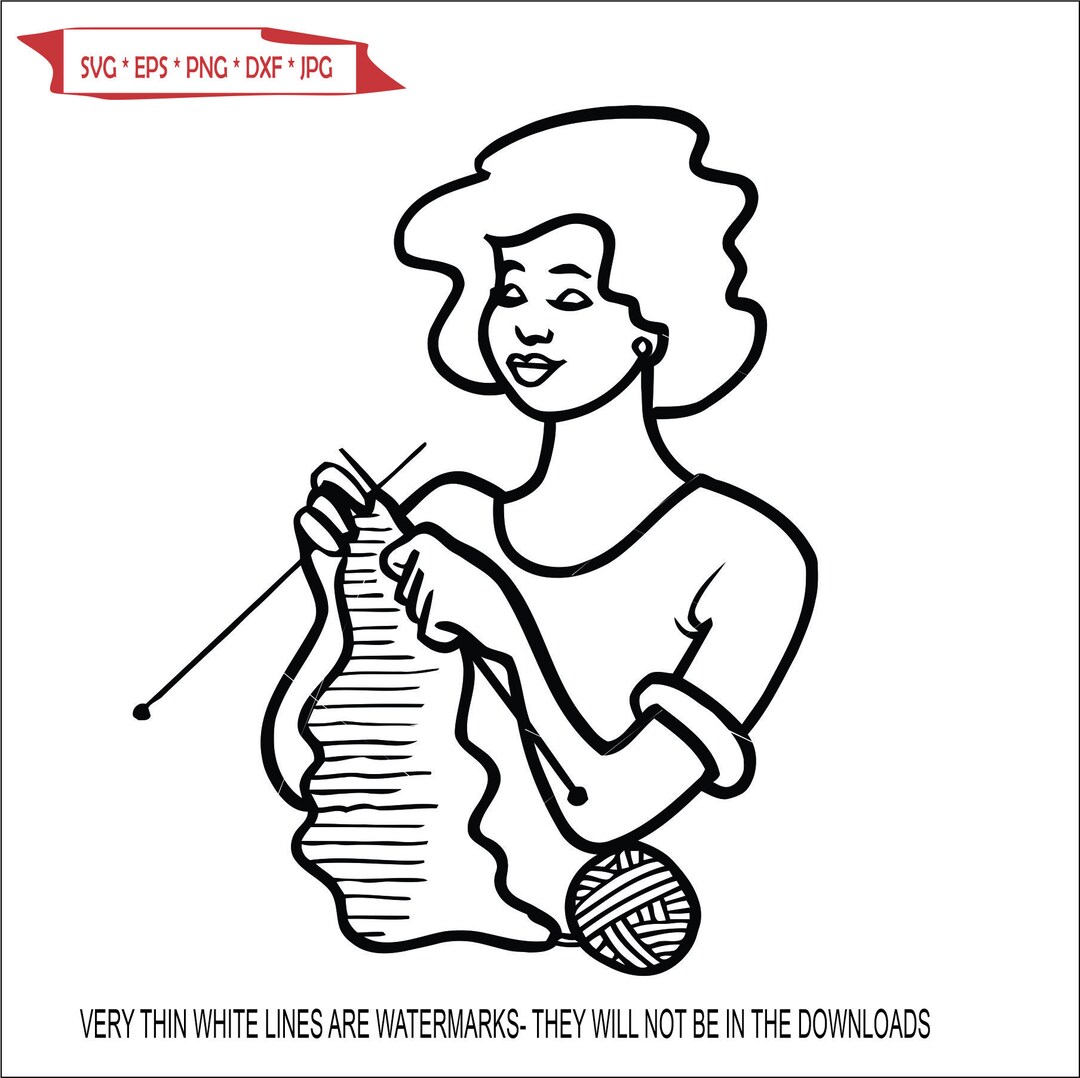 Lady Knitting Hobby Make Handmade Clothing Stitch Yarn Knit H\hobby ...