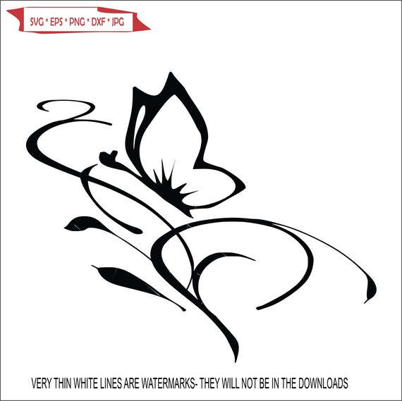 Butterfly Elegant Swirl Design Caterpillar Flight Insects | Etsy