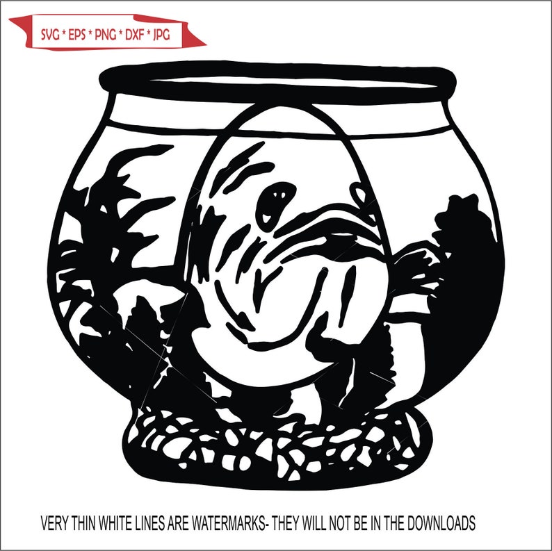 Fish Bowl Aquarium Tank Swim Funny Smashed Face Freshwater - Etsy