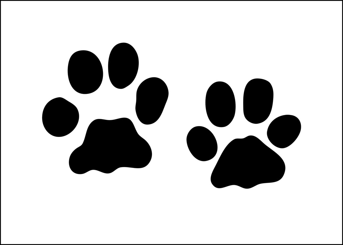 Bobcat Track Foot Print Animal Track * Paw Print Animal Zoo * Cut Sign ...