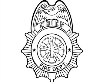 Fire Chief Badge - Etsy