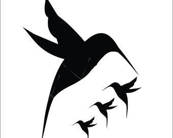 Hummingbird Feeder Dxf - Etsy