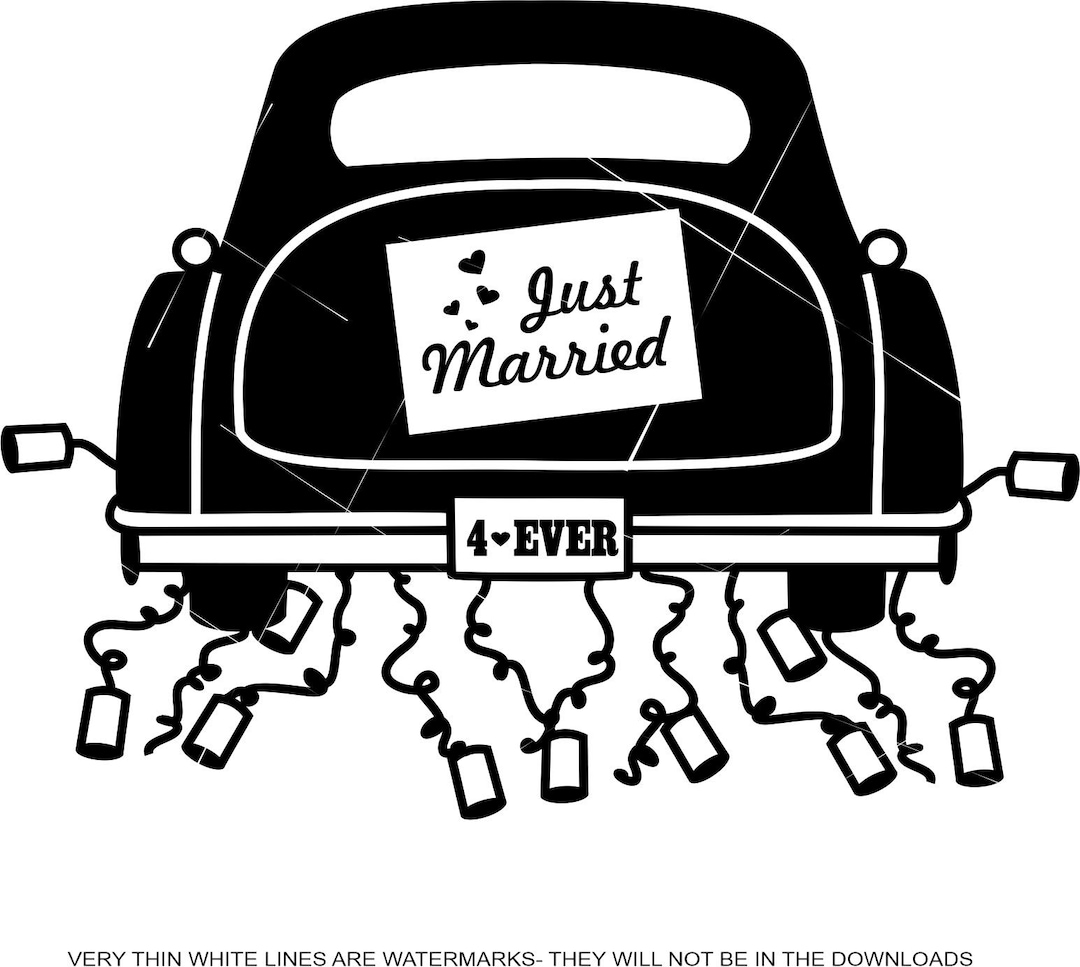 Just Married Truck Clipart Vintage Truck Svg, Just Married, Vintage