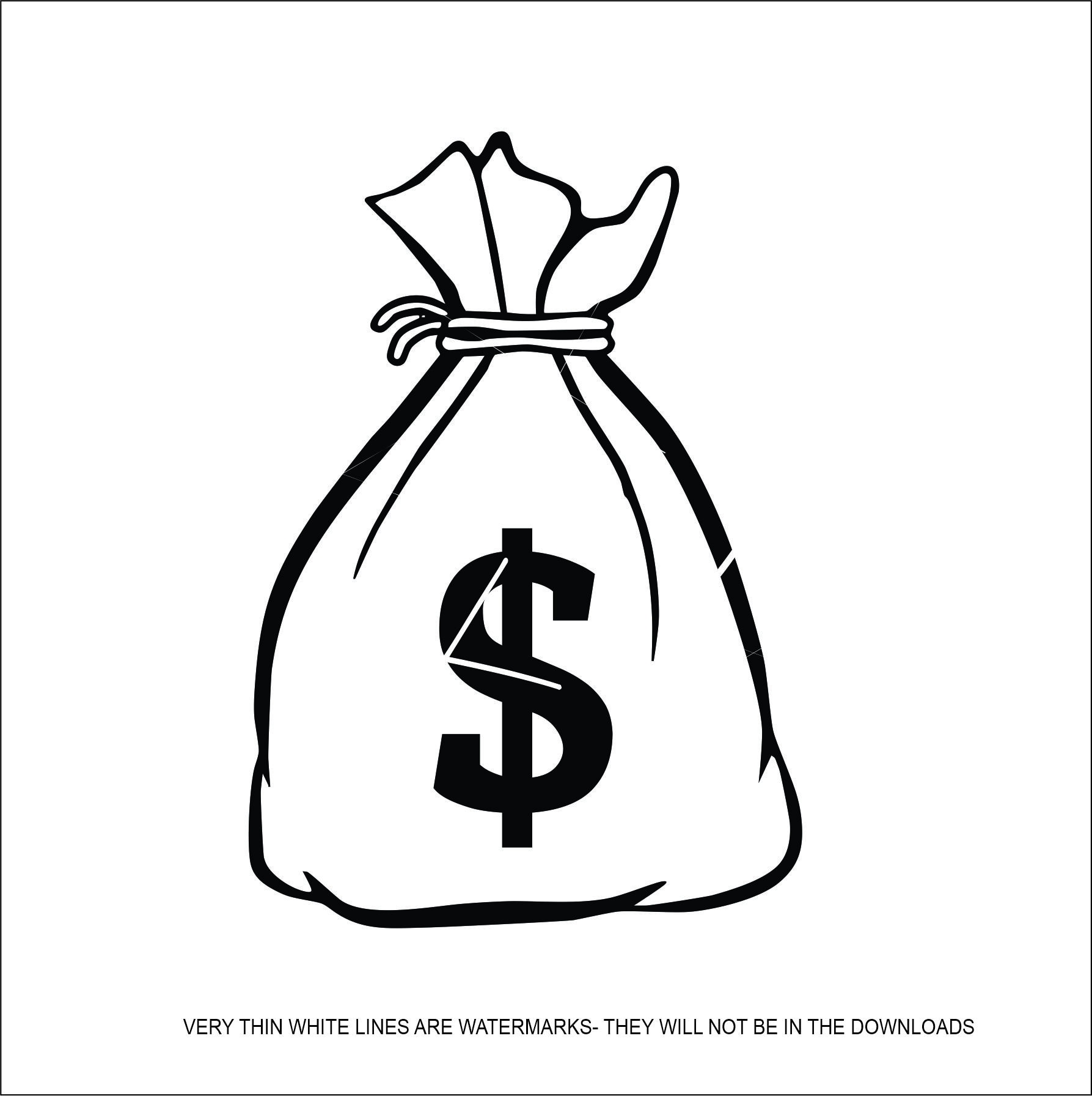 Money Bag Cash Dollar Sign Bills Currencies Shopping Money Bank ...