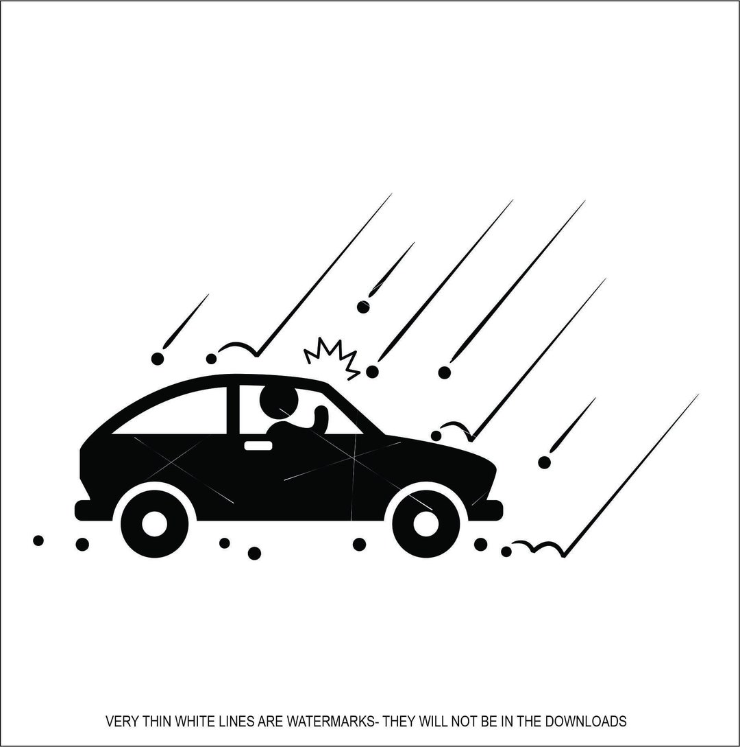 Hailstone Hailing on Car Ice Storm Damage Weather Ball Lumps Nature ...