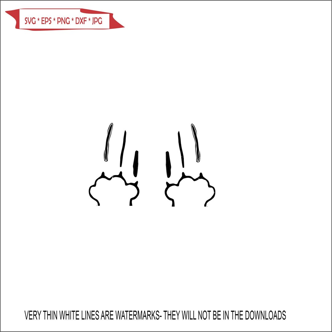 Simple Paw Scratch OUCH Marks Claw Paws Domestic Animal Wound Attack ...