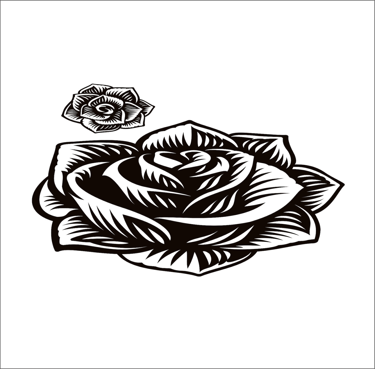 Rose Head 2 Large & Small Stemless Rose Flower Heads Weddings - Etsy