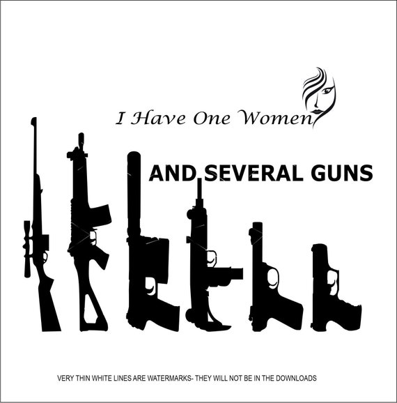 Have One Woman Several Guns Protect Machine Shotgun Pistol | Etsy