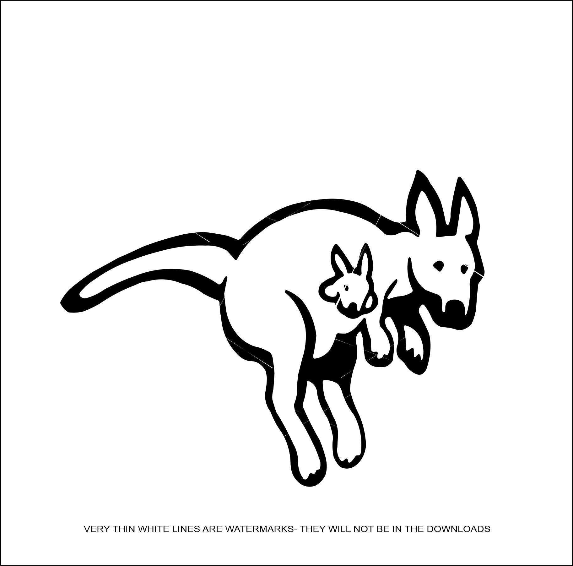 Simple Kangaroo Outline