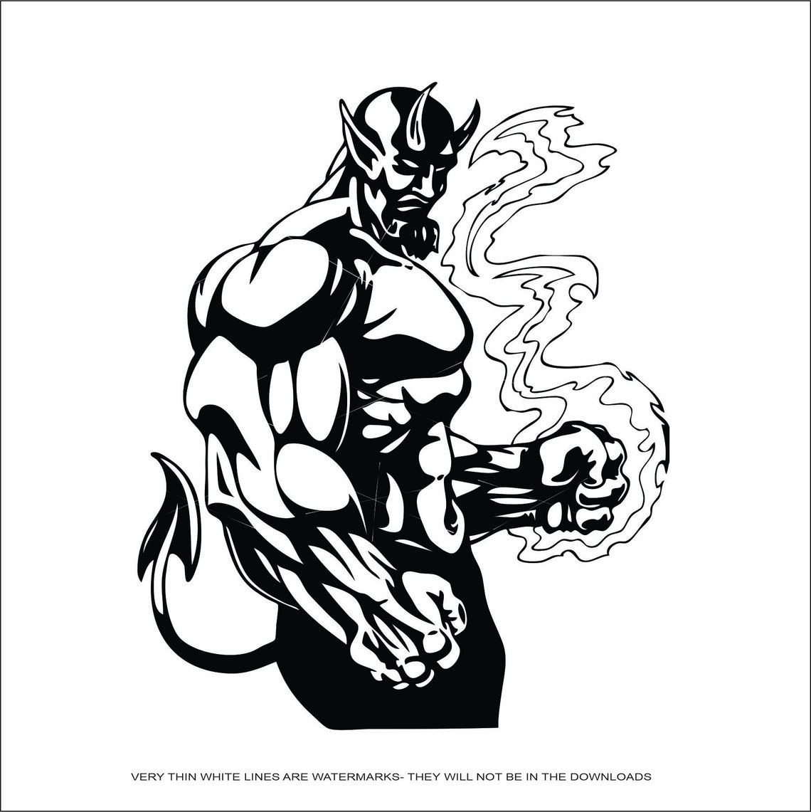 Muscle Devil Body Hand Smoking Fight Lucifer Satan Temptation Mean ...