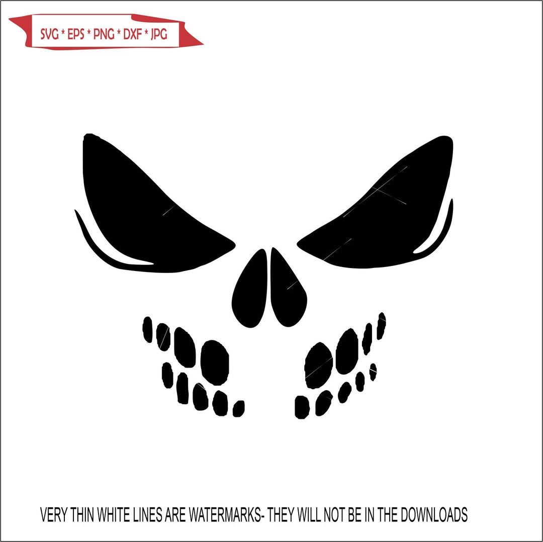 Skull Face Only Eyes Nose Mouth Skeleton Cranium Head Human Death Grave ...