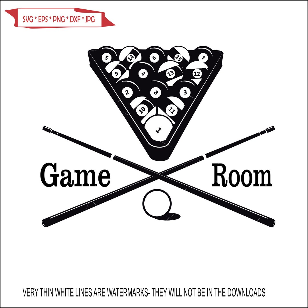Game Room Pool Rack Billiards Ball Racked Table Cue Ball Snooker Sport ...