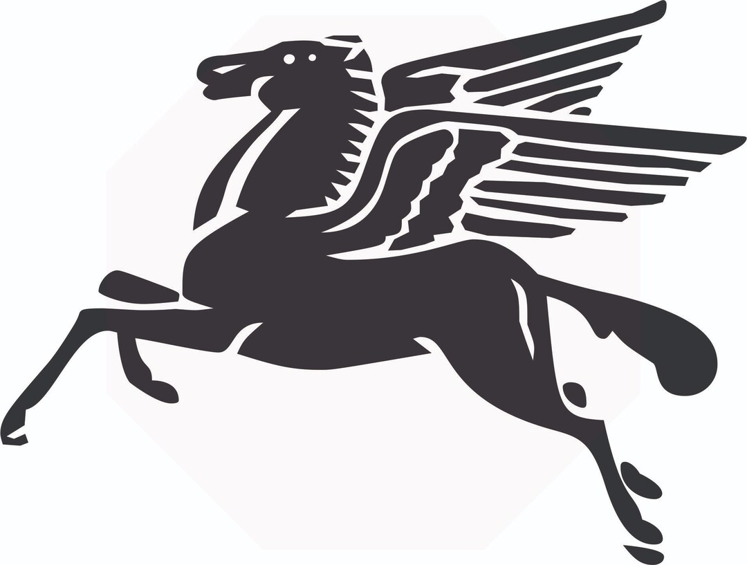 Simple Pegasus Mythical Winged Fantasy Divine Flying Horse Equestrian Greek God * Cut Sign ...