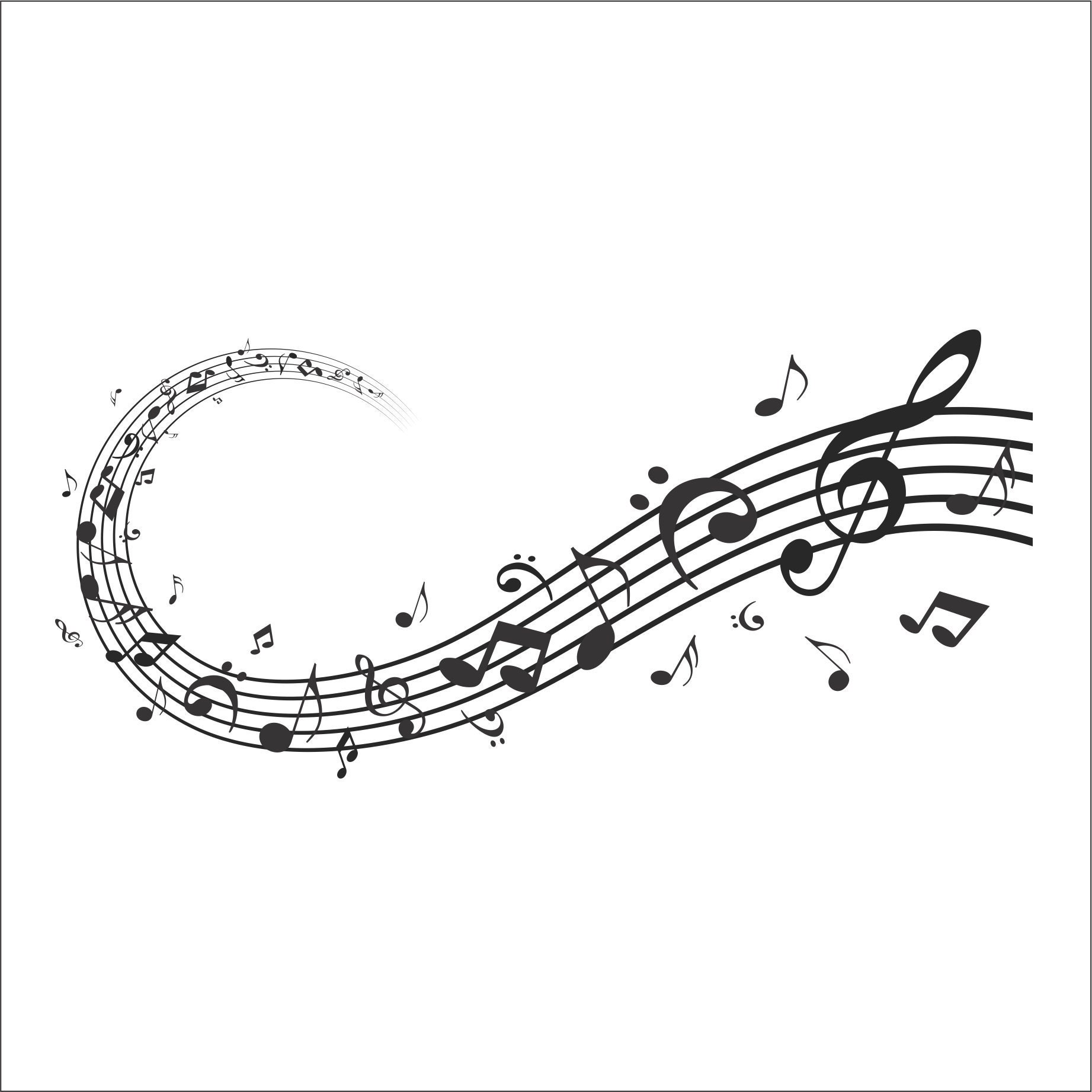 Music Notes On Staff Clipart